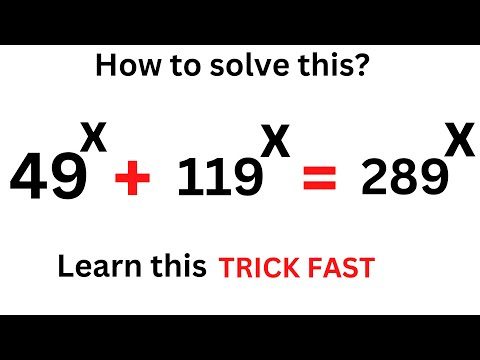 Nice Olympiad Exponential Problem | 49^x + 119^x = 289^x | can you solve that?