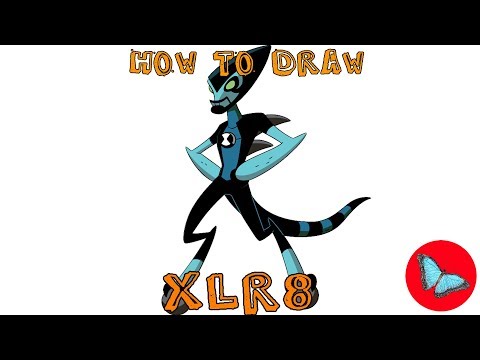 How To Draw Xlr8 Step by Step – I'm Youtuber – Follow my videos to ...