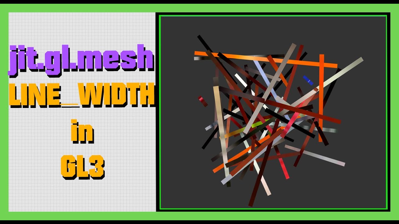 Draw Lines with Width and Perspective using Custom GL3 Geometry Shader in Max/MSP