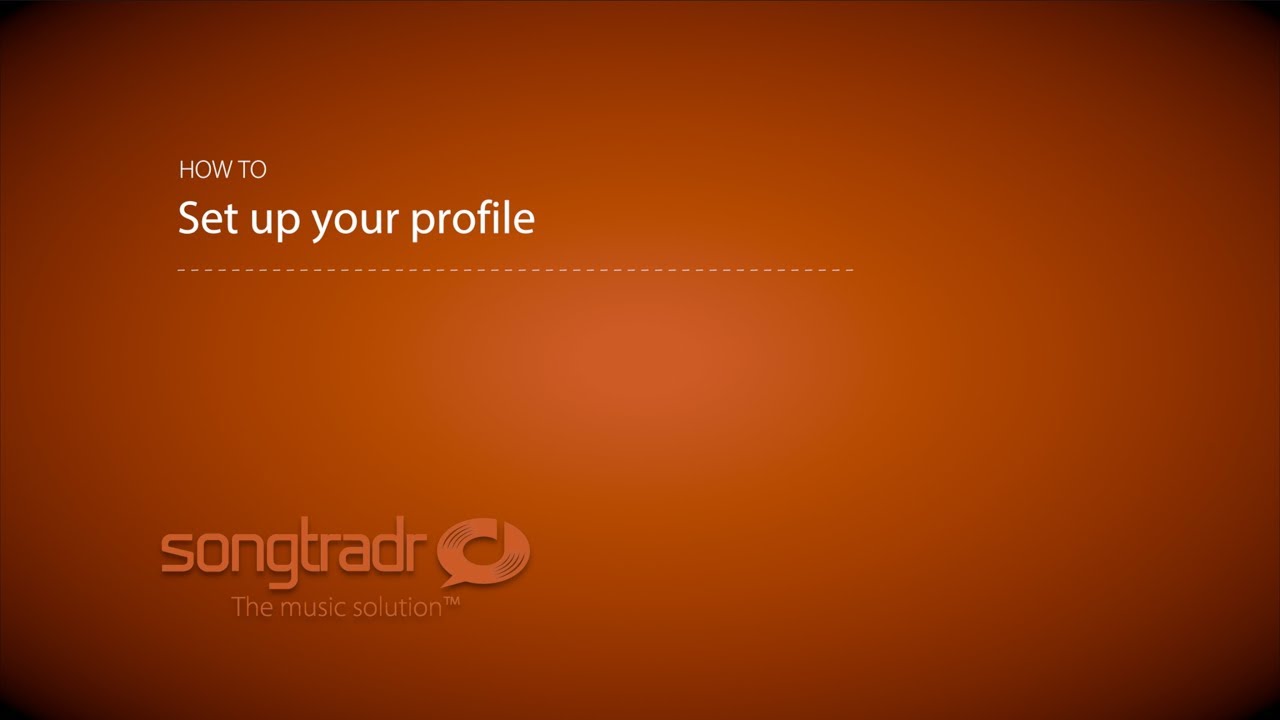 How To Set Up Your Profile | Songtradr Tutorial