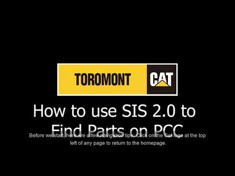 How to use SIS 2.0 to find parts on parts.cat.com
