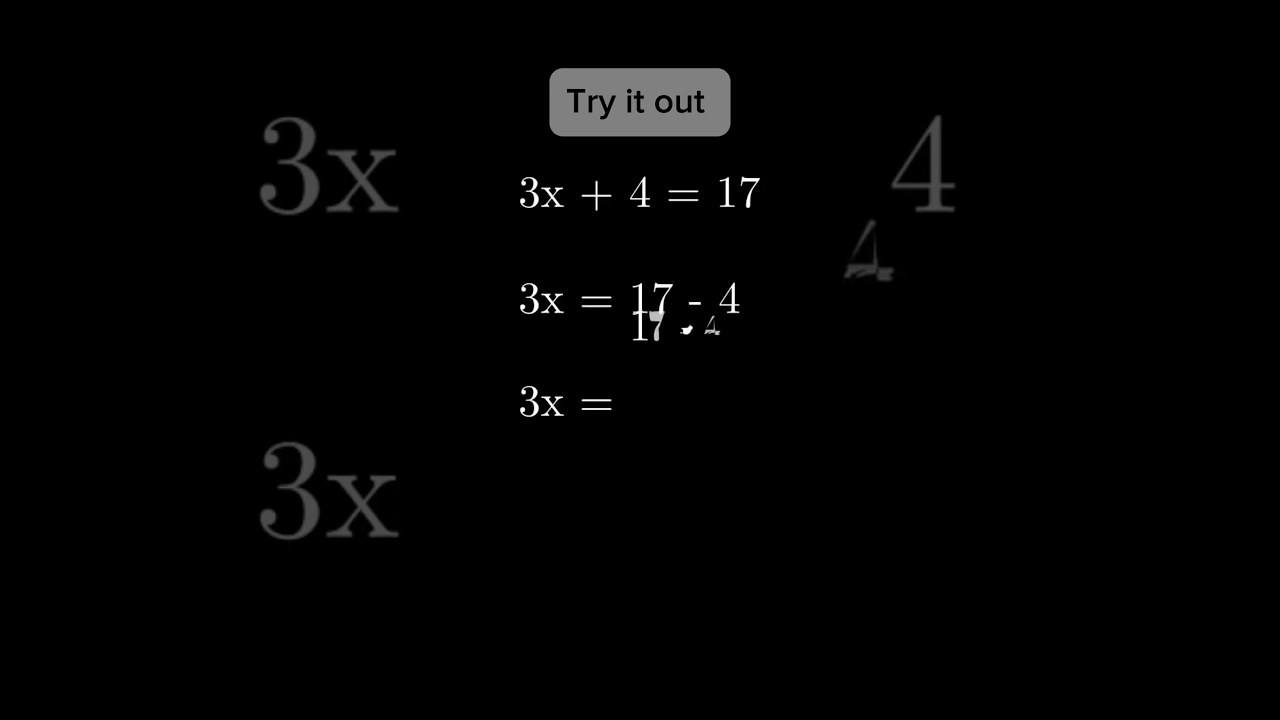 My first animated video using manim #maths #linearequations #mathematics #igcsemaths #manim