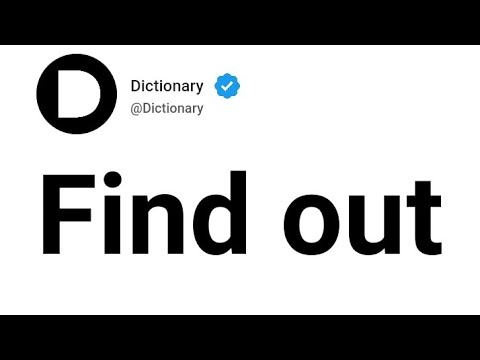 Find out Meaning In English