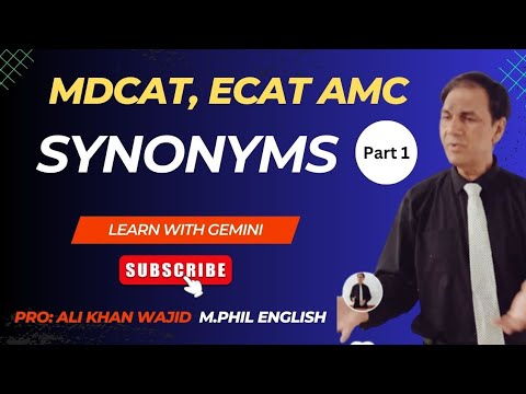 MDCAT ECAT AMC ENTRY TEST MOST EXPECTED SYNONYMS