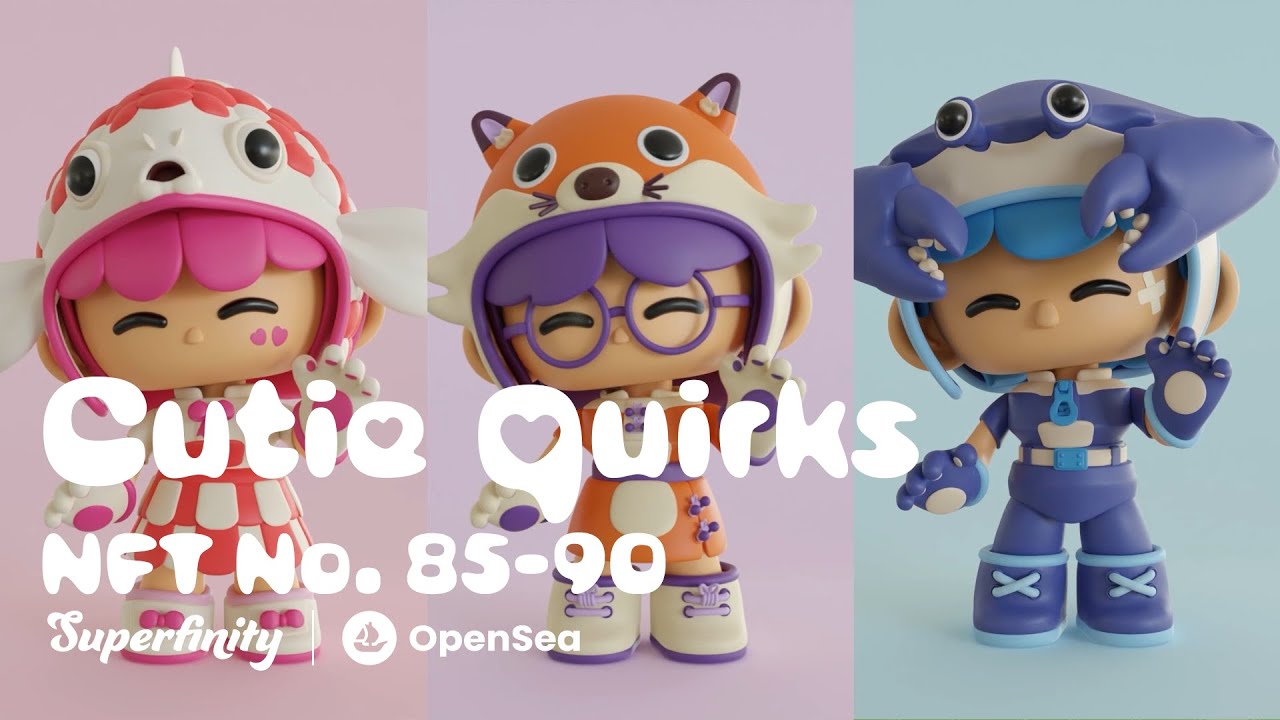 Rare NFT Characters Collection on OpenSea | Cutie Quirks Collection No. 85-90