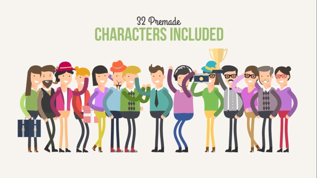 2D Character Animation Explainer - After Effects Template