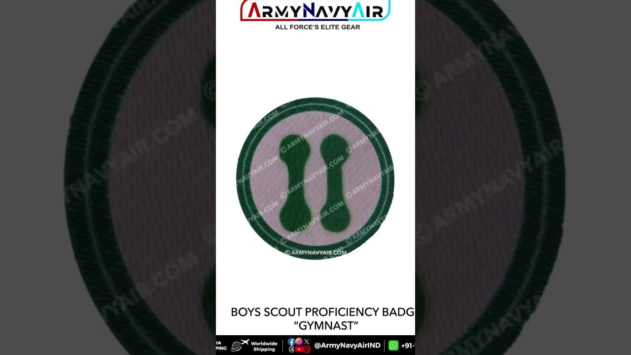 BSG Gymnast Proficiency Badge 🤸‍♂️#armynavyair #bsg #gymnast #scout #guide #proficiencybadge #badge