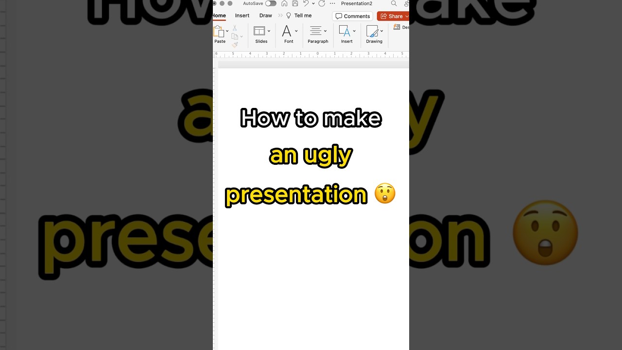 Tutorial: How (not) to make a PowerPoint Presentation look good.🧐 #powerpoint #design #funny