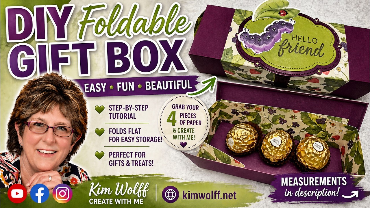 👉 DIY Foldable Gift Box Tutorial ✂️ Easy Cardstock + DSP Project (Step-by-Step!)