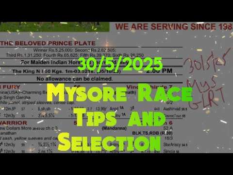 Mysore Race Tips and Selection || The Varahi Trophy 🏆