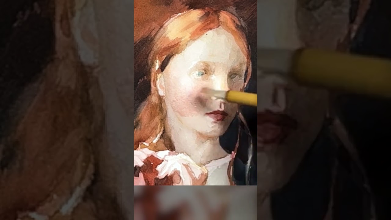 What is glazing in watercolor portrait painting?  #art #yongchen #watercolor #enjoyingart #painting