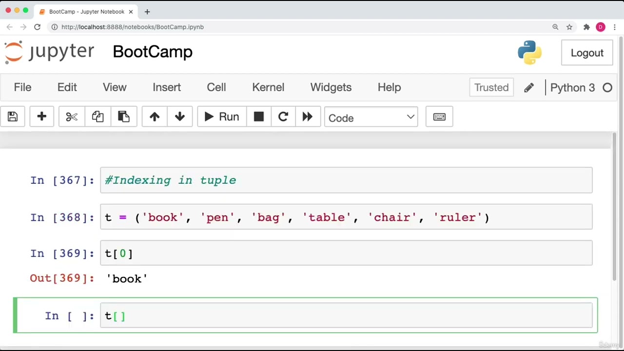 005 Python Tuple   Indexing