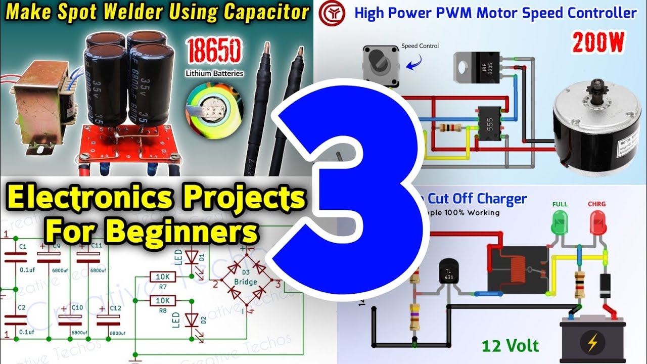 Top 3 Electronics Projects for Beginners with Basic Components (2025)