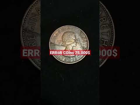 ERRöR COİns- Elizabeth II 1964 one penny - 75.000$✓mint error##coins #U.K.#greatbritain ₺#penny