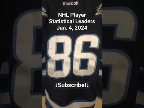 NHL Player Stats Leaderboard before January 4, 2024 games