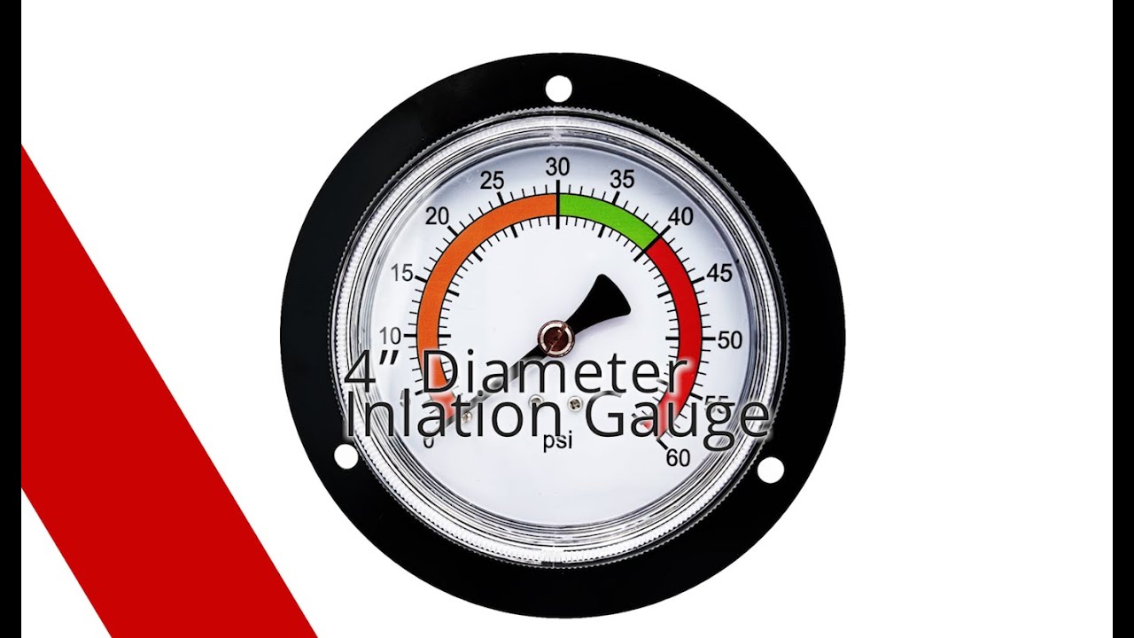 4' Tire Changer Inflation Gauge