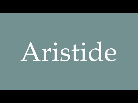 How to Pronounce ''Aristide'' Correctly in French