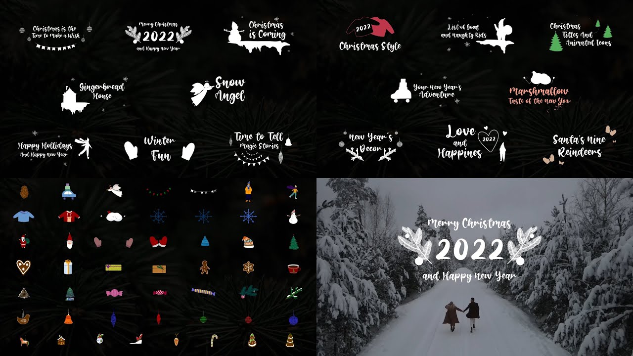 Christmas Titles And Animated Icons