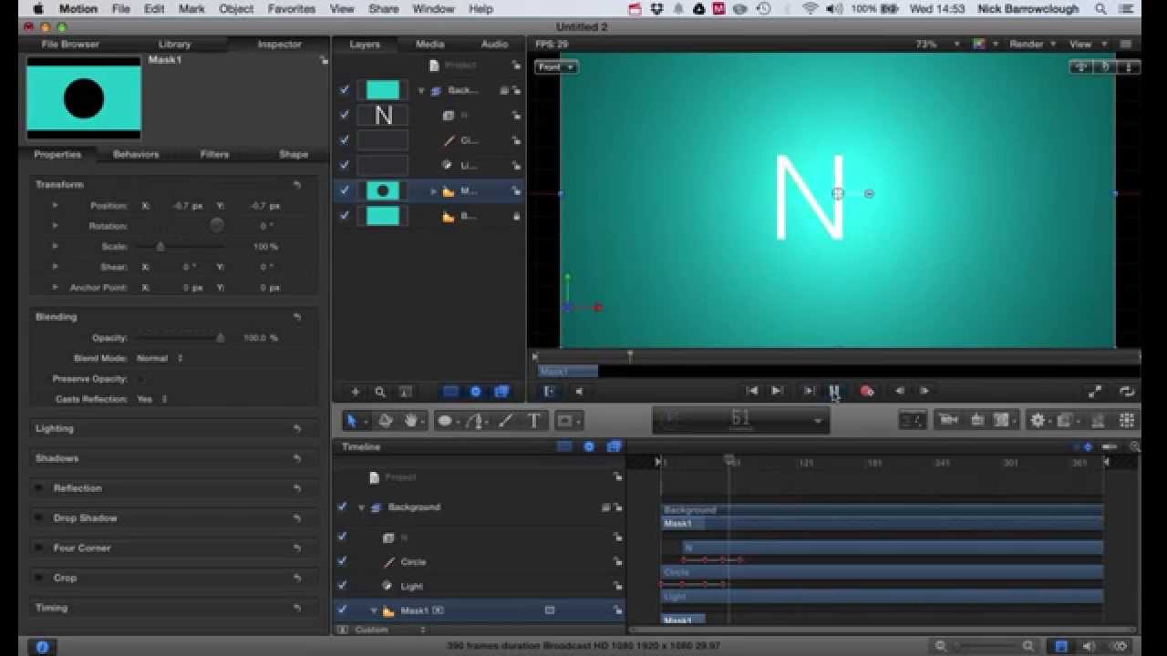Motion 5 - Animated Title Tutorial - Part 1