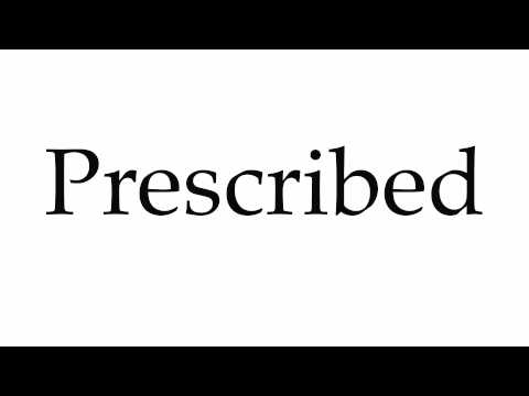 How to Pronounce Prescribed