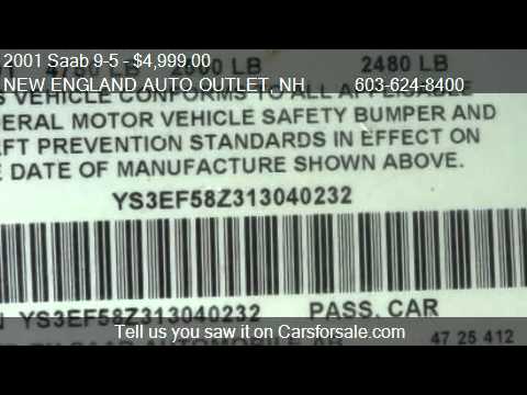 2001 Saab 9-5 SE - for sale in HOOKSETT, NH 03106