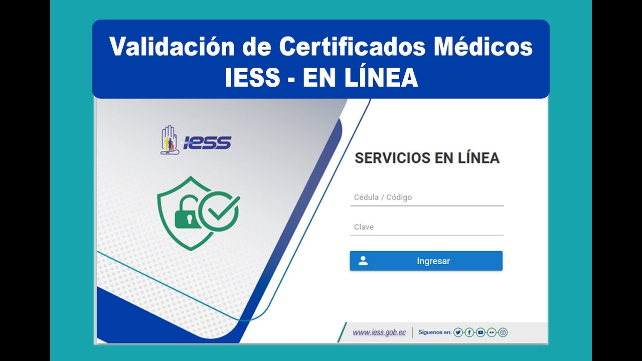Validation of IESS medical certificates - Virtual procedures - Step by step