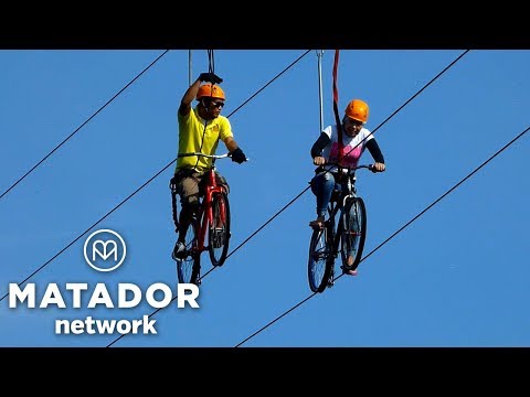 Sky biking in the Philippines