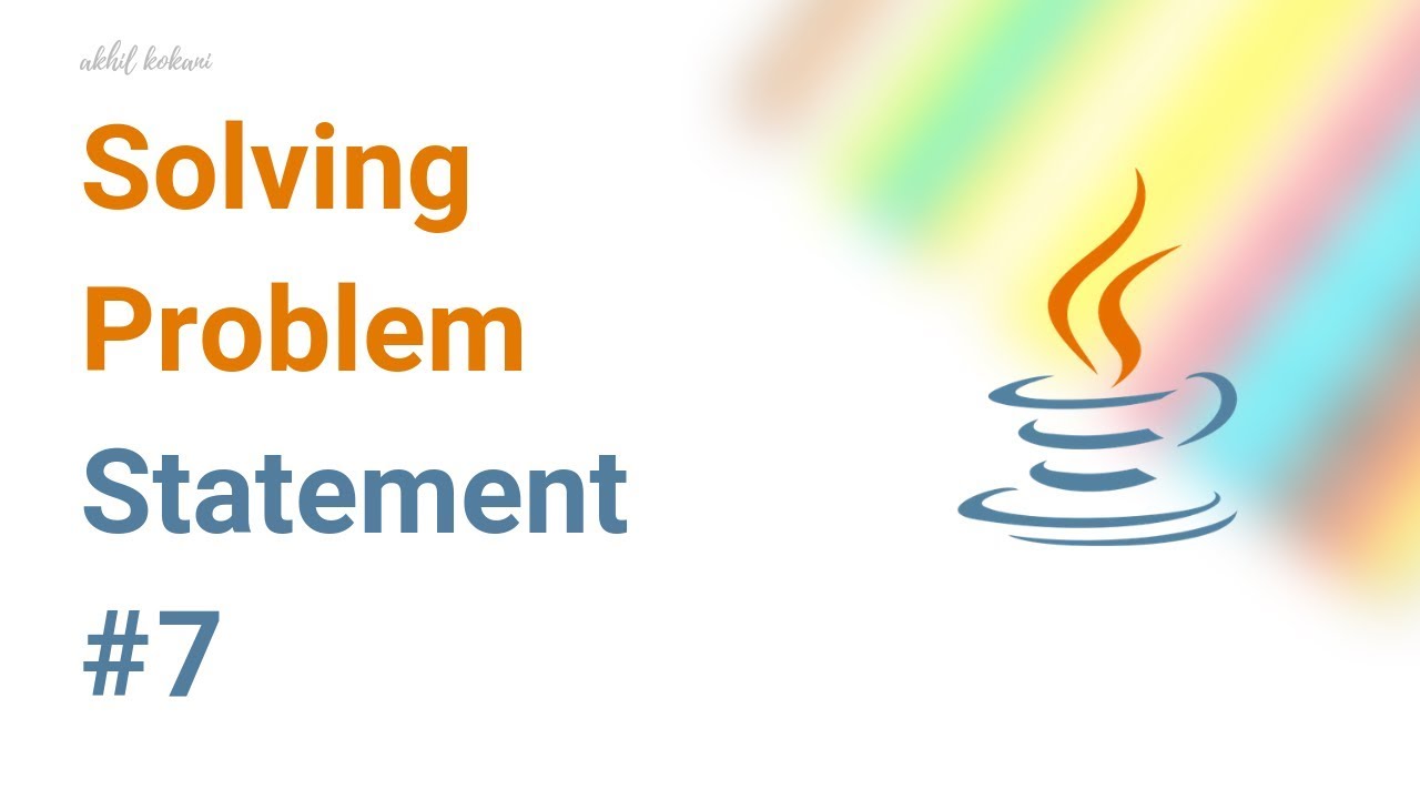 #7 - Problem Statement — Solving Problem Statements (by VTU) using Java