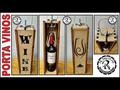 ARMADO DE CAJA RÚSTICA PARA VINOS CON ESPACIO PARA DESTAPACORCHOS / AR BRICOLAJE