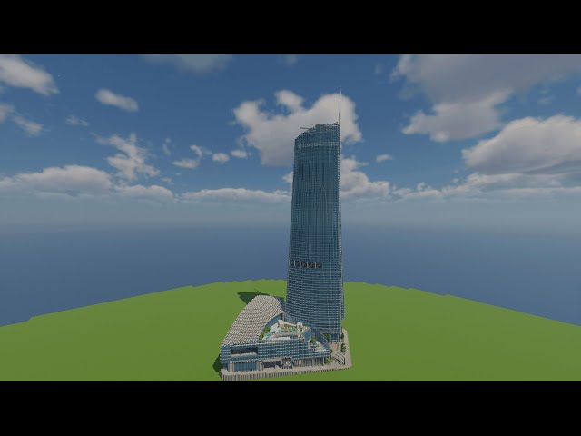 1:1 Wilshire Grand Center - Tallest Building in LA Minecraft Map