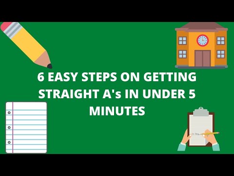 How to get STRAIGHT A's in Middle School in 6 EASY Steps, in under 5 MINUTES!