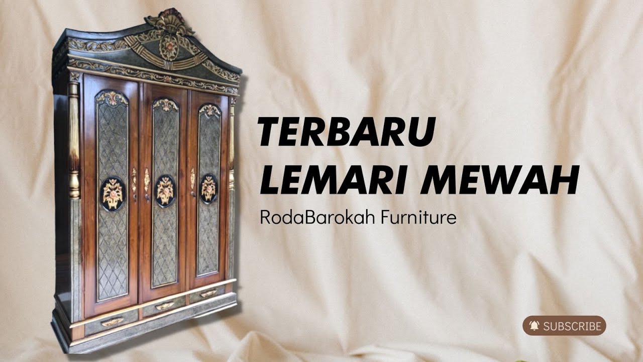 Lemari Pakaian 3 Pintu Jati Finshing Mewah Full MARMER