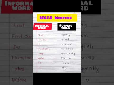 Master Informal vs Formal Words for IELTS Writing Victory!