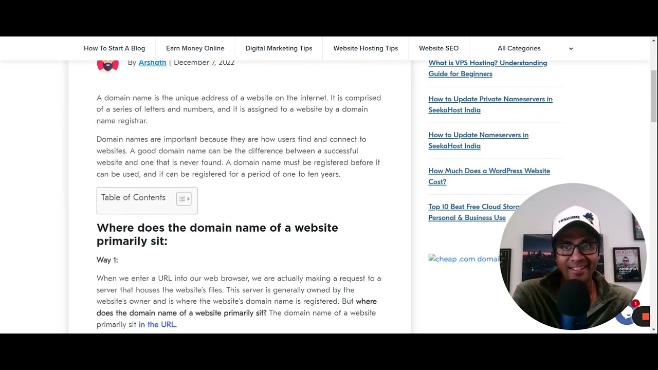 Where Does the Domain Name of a Website Primarily Sit?