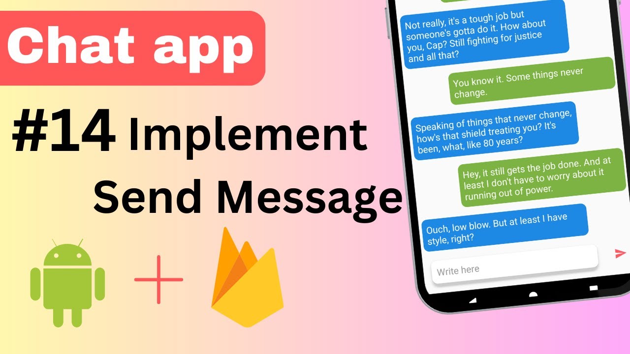 14 Send Message To Users| Chat application | Android Studio