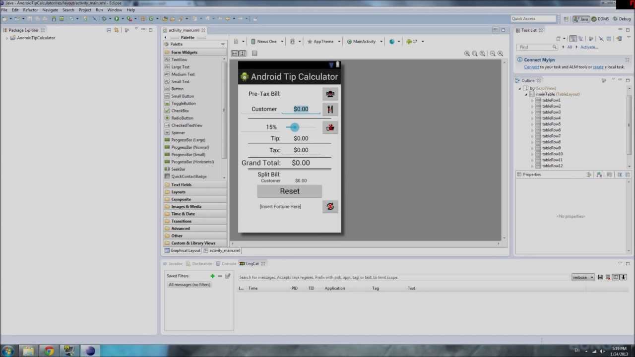 Android Tip Calculator Tutorial, Chapter 3: Java - Part 1