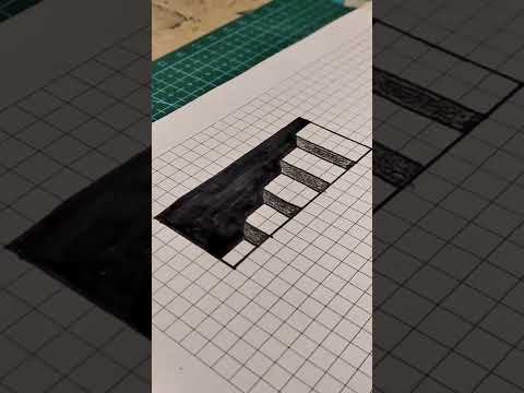 ladder in 3d || illusion effect || #shorts #3dillusion #3dladder