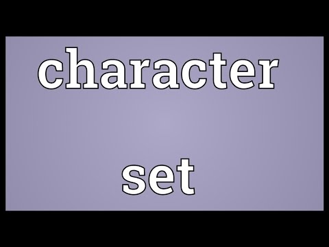 Character set Meaning