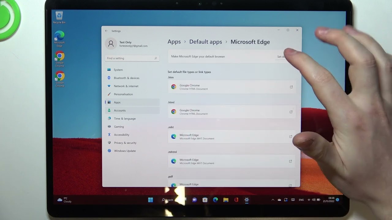 Microsoft Surface Pro X - How To Change Default Browser