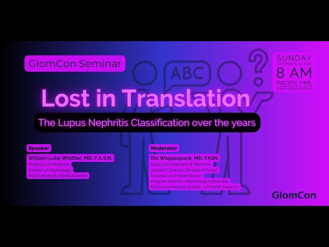 Lost in Translation: The Lupus Nephritis Classification over the years