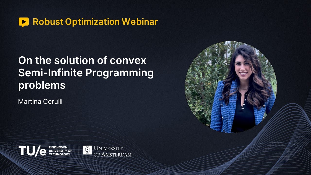 Martina Cerulli - On the solution of convex Semi-Infinite Programming problems (ROW Talk)