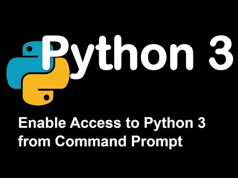 Enable Access to Python 3 from Command Prompt