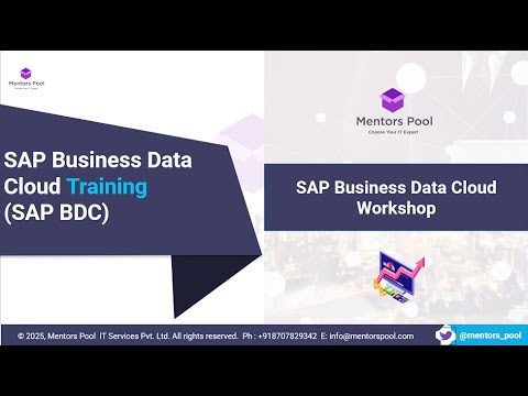 SAP Business Data Cloud (BDC) Training 2025 | SAP Databricks Workshop | Mentors Pool