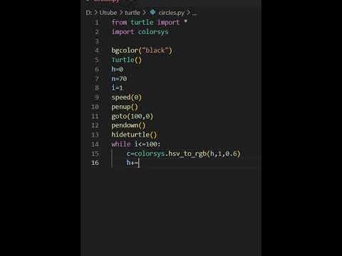 Random drawing using turtle and colorsys library in python