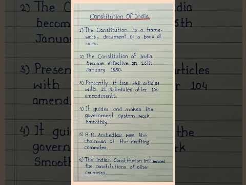 10 Lines Sentences On Constitution Of India 🇮🇳#viral #shorts #youtubeshorts #constitution #india