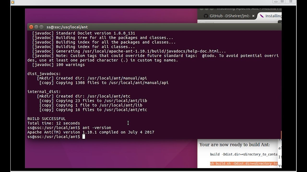 Apache Ant Install for SDRTrunk on Ubuntu Linux