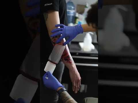 Bandage Application Process | Flame Wise Ink, Toronto Tattoo Studio