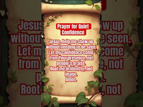 Prayer for Quiet Confidence