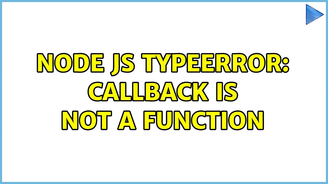node js TypeError: callBack is not a function
