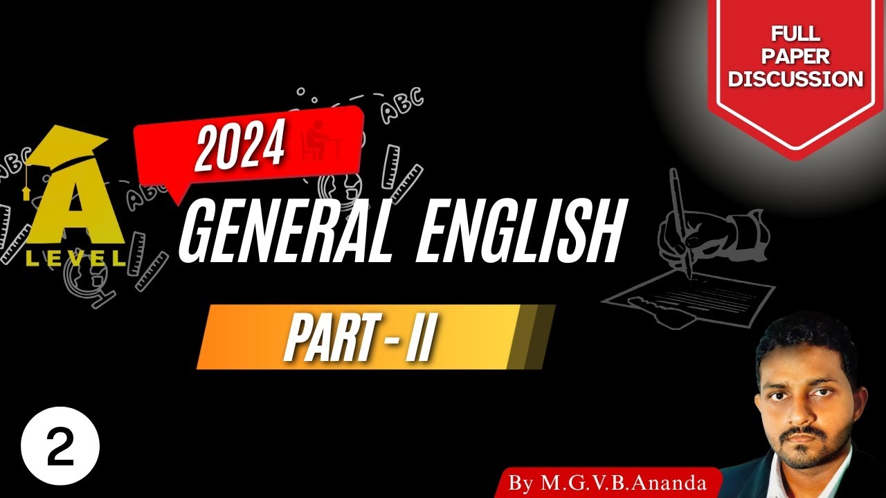 2024 General English Paper - Part 01 + Essay